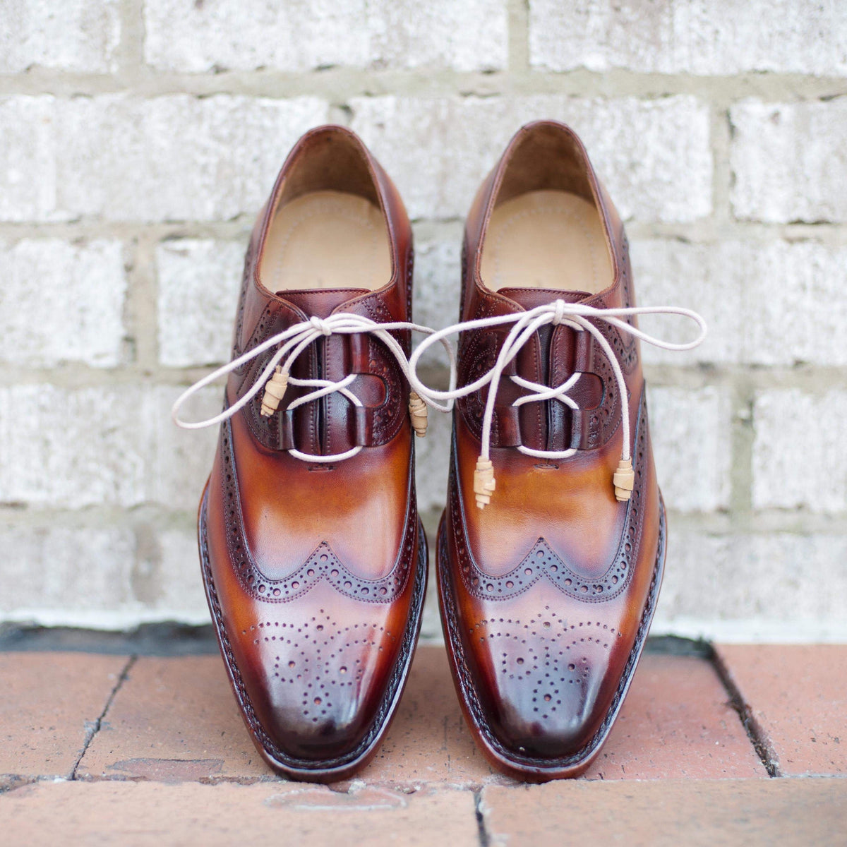 Carmichael Brown Leather Lace Up Wingtip Dress Shoe – The PERSONA Store